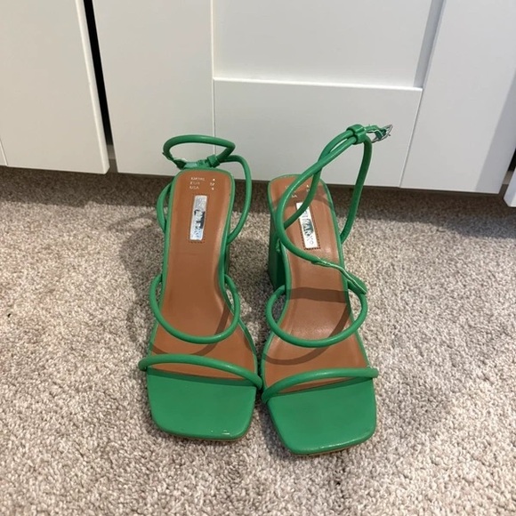 Primark | Shoes | Primark Vibrant Green Strappy Heels | Poshmark